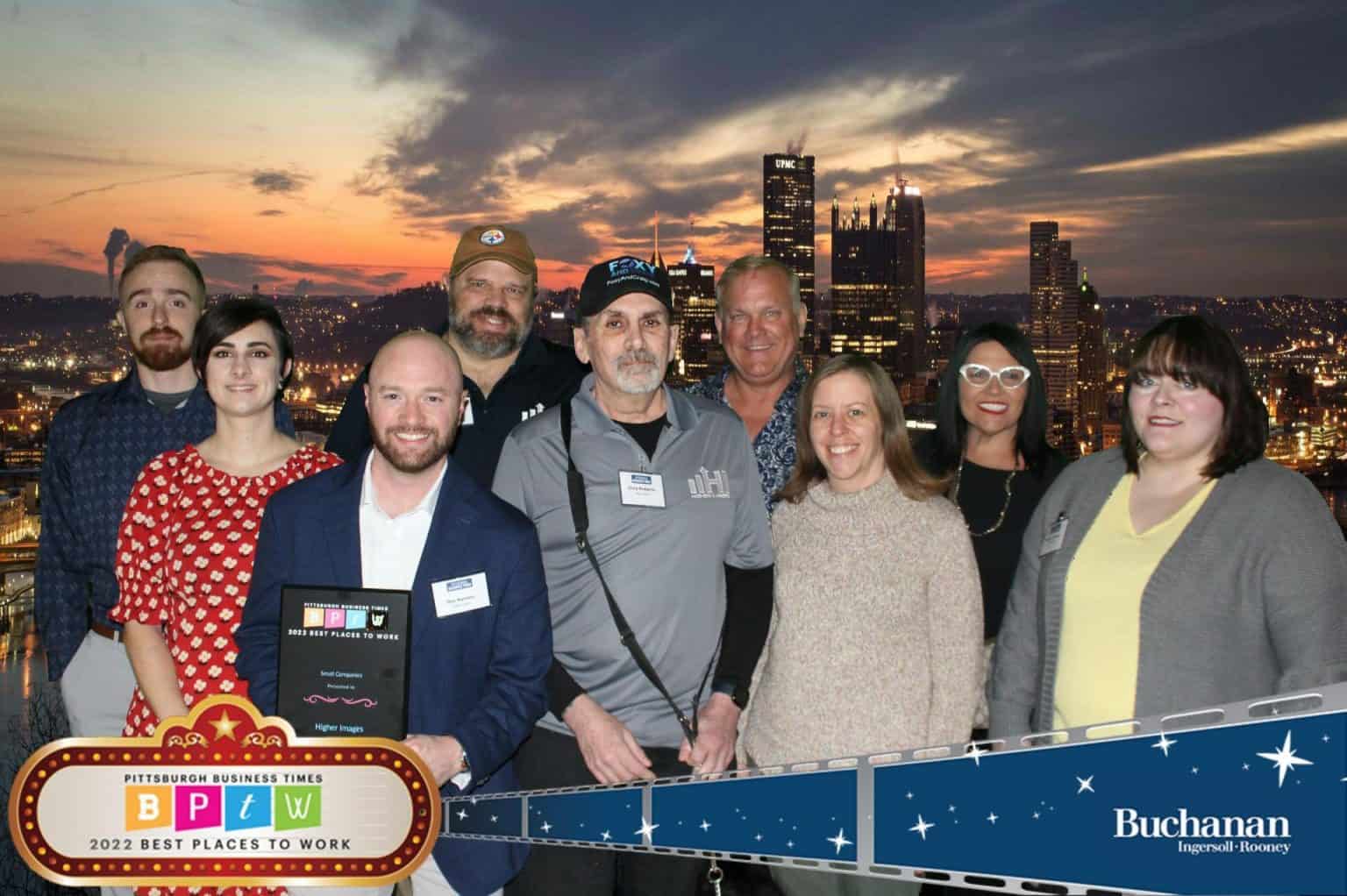 Higher Images celebrate its win at the Pittsburgh Business Times’ 2022 ...